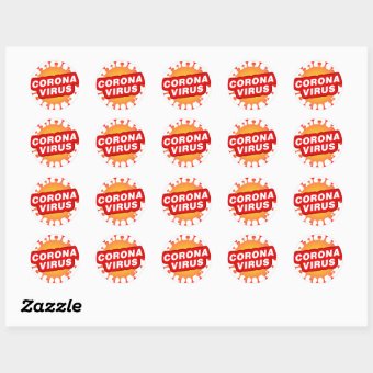 CoronaVirus Sticker Covid19 Corona Virus Text | Zazzle