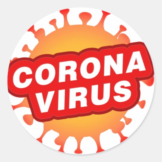 CoronaVirus Sticker Covid19 Corona Virus Text | Zazzle.com