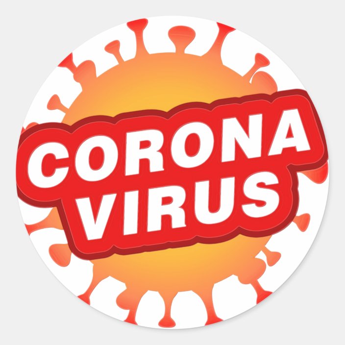 CoronaVirus Sticker Covid19 Corona Virus Text | Zazzle.com