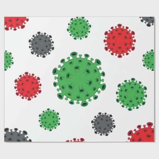 CoronaVirus Wrapping Paper Covid19 Pattern Design | Zazzle