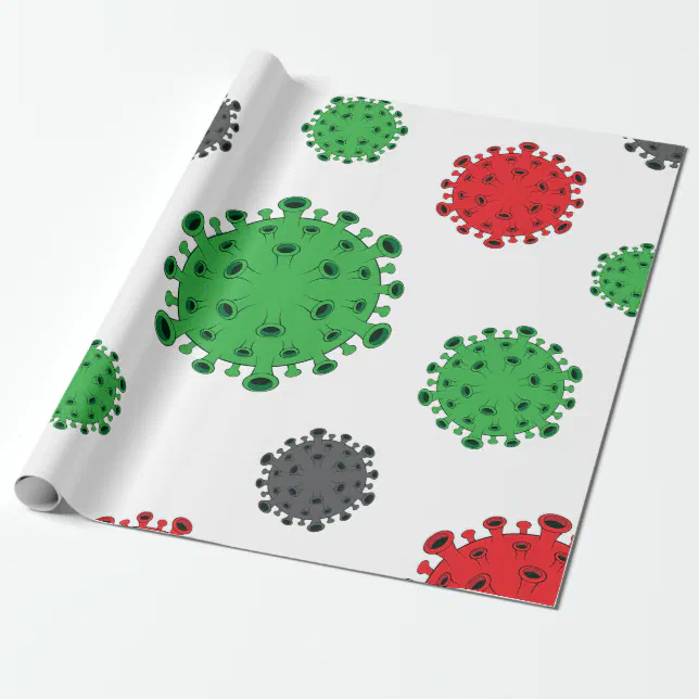 CoronaVirus Wrapping Paper Covid19 Pattern Design | Zazzle