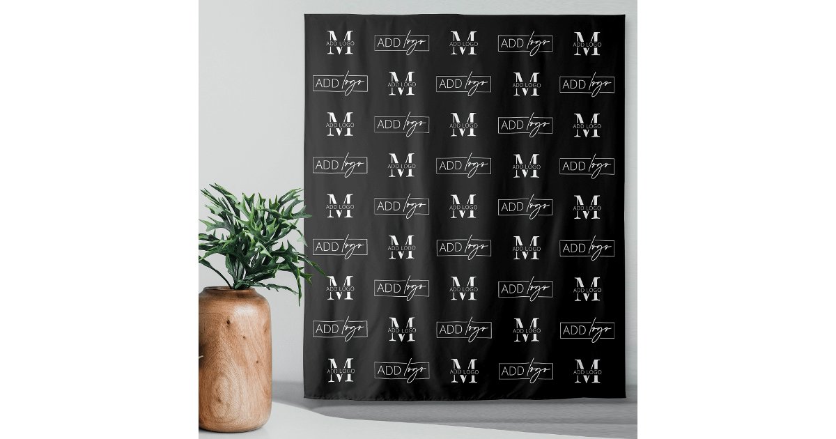 Corporate Banner Step & Repeat Two Logo Backdrop | Zazzle