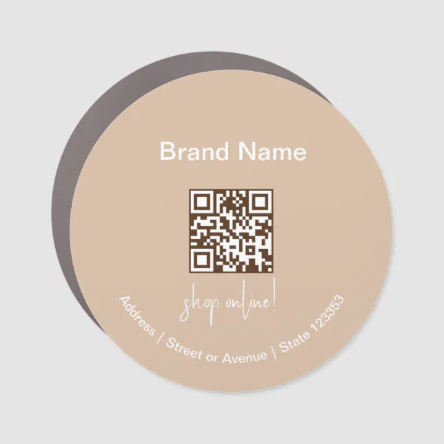 Corporate Business Brand Logo Qr Code Car Magnet | Zazzle