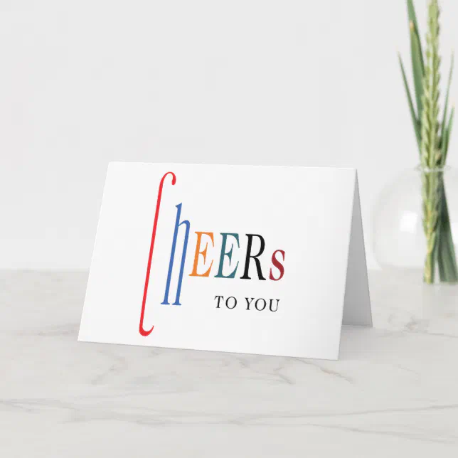 Corporate Business Customer Appreciation Cheers Card | Zazzle