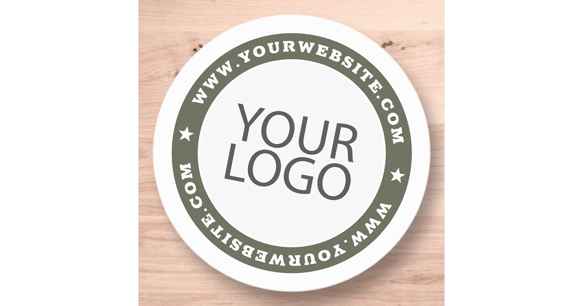 Corporate Business Modern Website and Custom Logo Classic Round Sticker ...