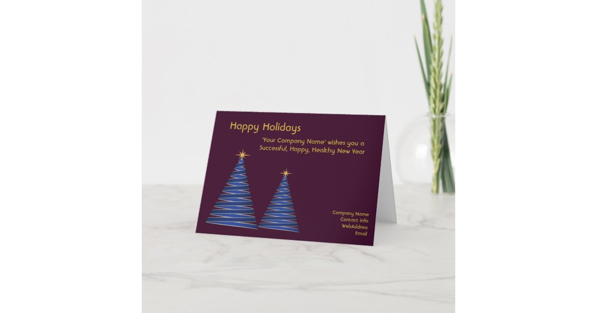 Corporate Christmas Card Company Business Custom | Zazzle