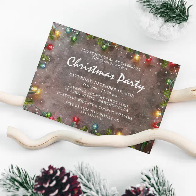 Corporate Christmas Holiday Party Invitation | Zazzle