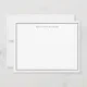 Corporate Classic Double Border Mens Name Black Note Card | Zazzle
