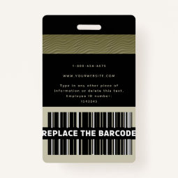 Corporate Classy Gold Employee ID Logo Name Photo Badge | Zazzle