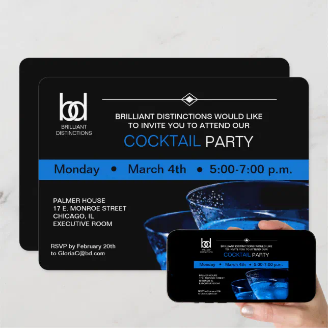 corporate cocktail party invitation | Zazzle