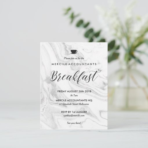 Corporate Company Business Work Breakfast Invitation | Zazzle