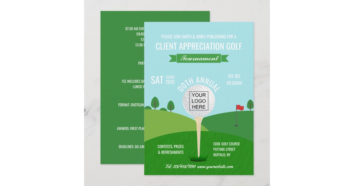 Corporate Company Golf Tournament Invitation | Zazzle