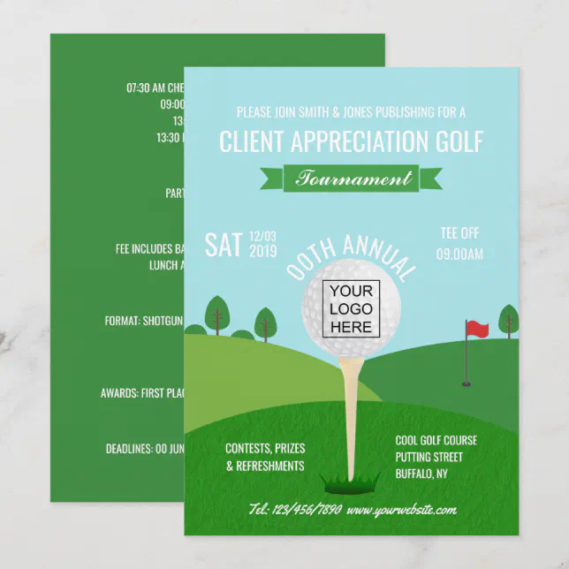 Corporate Company Golf Tournament Invitation | Zazzle