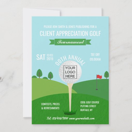 Corporate Company Golf Tournament Invitation | Zazzle