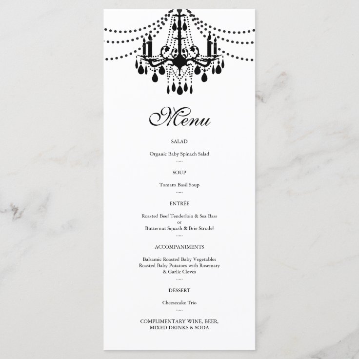 Corporate Dinner Menu | Zazzle