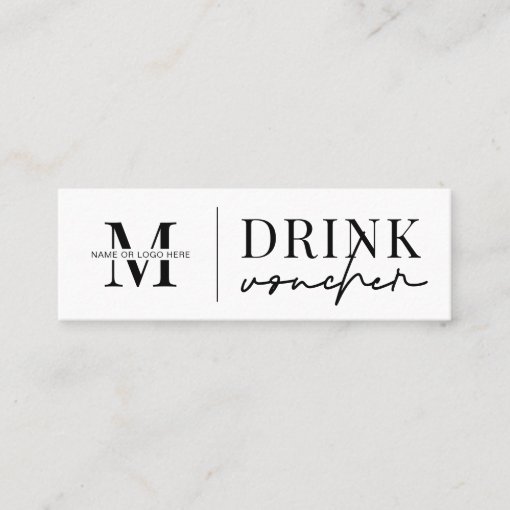 Corporate Drink Voucher Business Event Bar Ticket | Zazzle