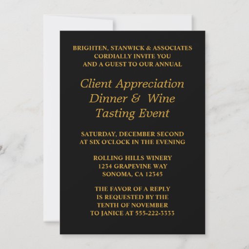 Corporate Event Client Appreciation Invitation | Zazzle