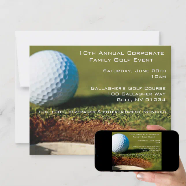 Corporate Golf Event Invitations | Zazzle
