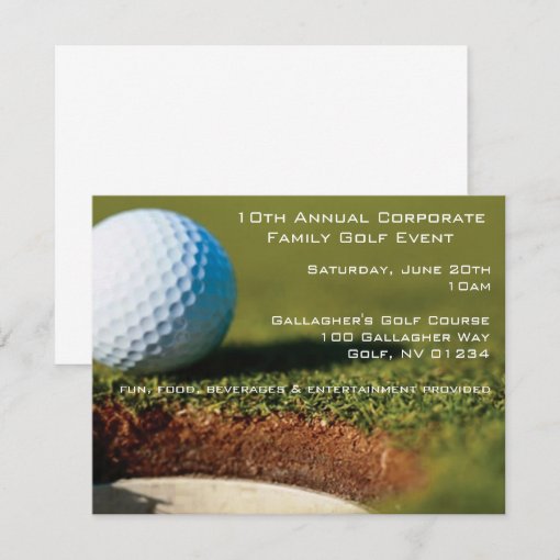 Corporate Golf Event Invitations | Zazzle
