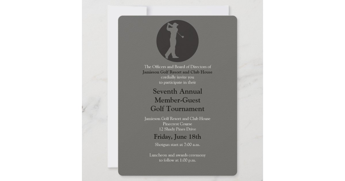 Corporate Golf Tournament Invitation | Zazzle