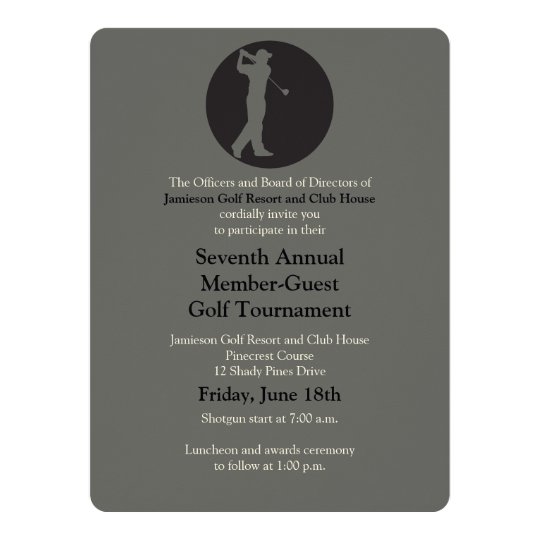 Corporate Golf Tournament Invitation | Zazzle.com