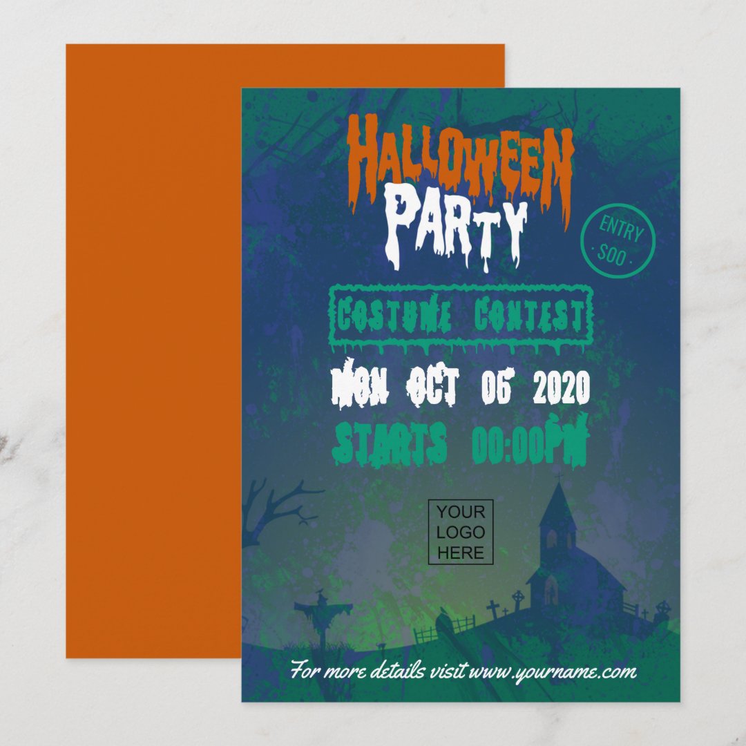 Corporate Halloween Costume Party Invitation | Zazzle
