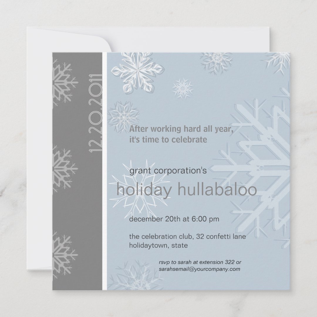 Corporate Holiday Party Invitation | Zazzle
