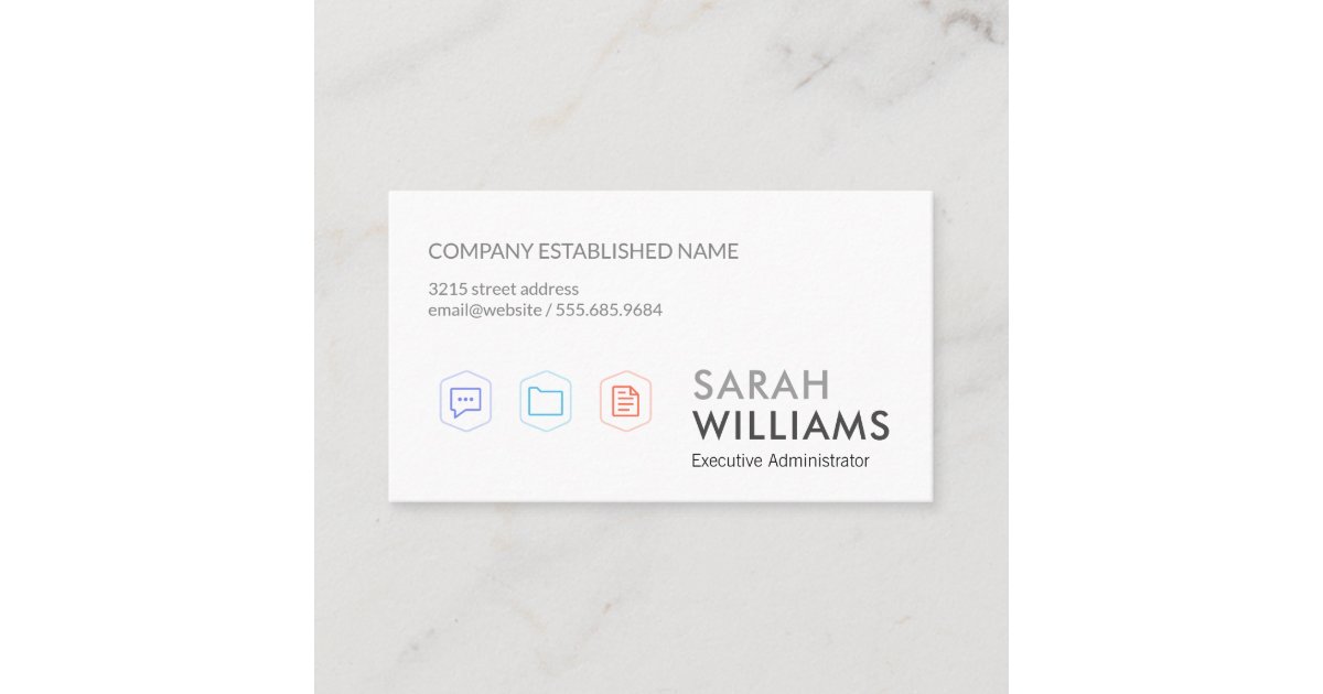Corporate Icons Business Card | Zazzle