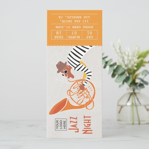 Corporate Jazz Music Night Ticket invitation | Zazzle