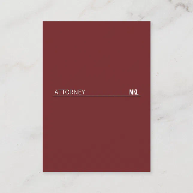 Corporate / Line Accent (Deep Red) Business Card | Zazzle