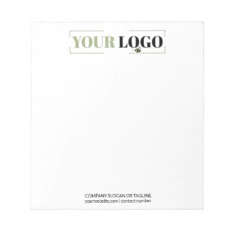 Corporate Logo and Custom Text Branded Notepad | Zazzle