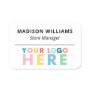 Corporate Logo Custom Employee Professional Name Tag | Zazzle