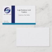 Corporate Logo - Simple Blue Logo Business Card | Zazzle