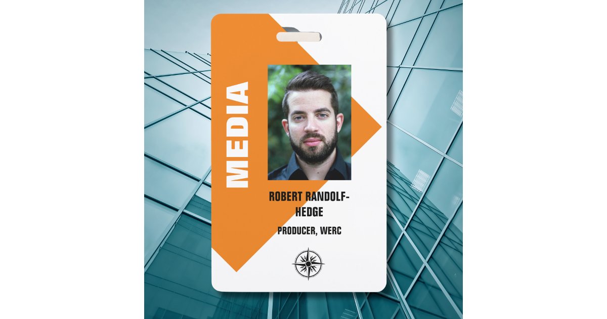 CORPORATE MEDIA I.D. EVENT PRESS PASS BADGE | Zazzle