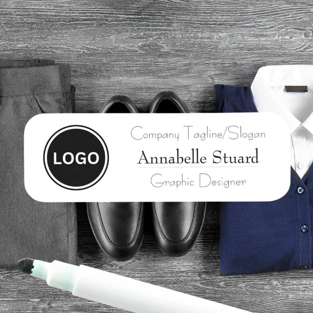 Corporate Modern Classy Employee Name tag | Zazzle