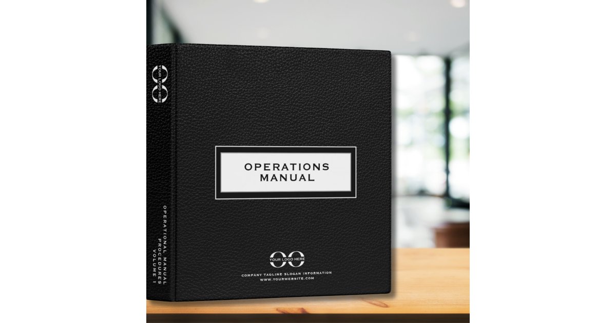Corporate Operations Procedures Manual 3 Ring Binder | Zazzle