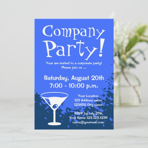 Corporate party invitations | Company invites | Zazzle