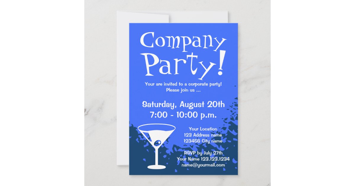Corporate party invitations | Company invites | Zazzle