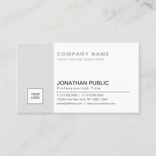 Corporate Professional Elegant Logo Modern Business Card | Zazzle