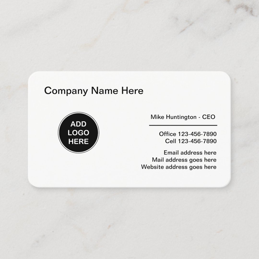 Corporate Professional Logo Design Business Card | Zazzle