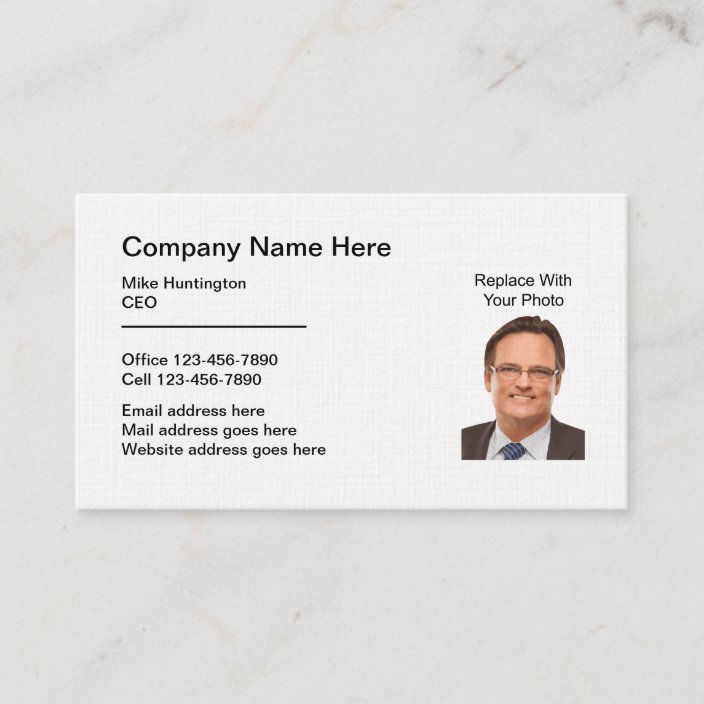Corporate Professional Photo Template Business Card | Zazzle.com
