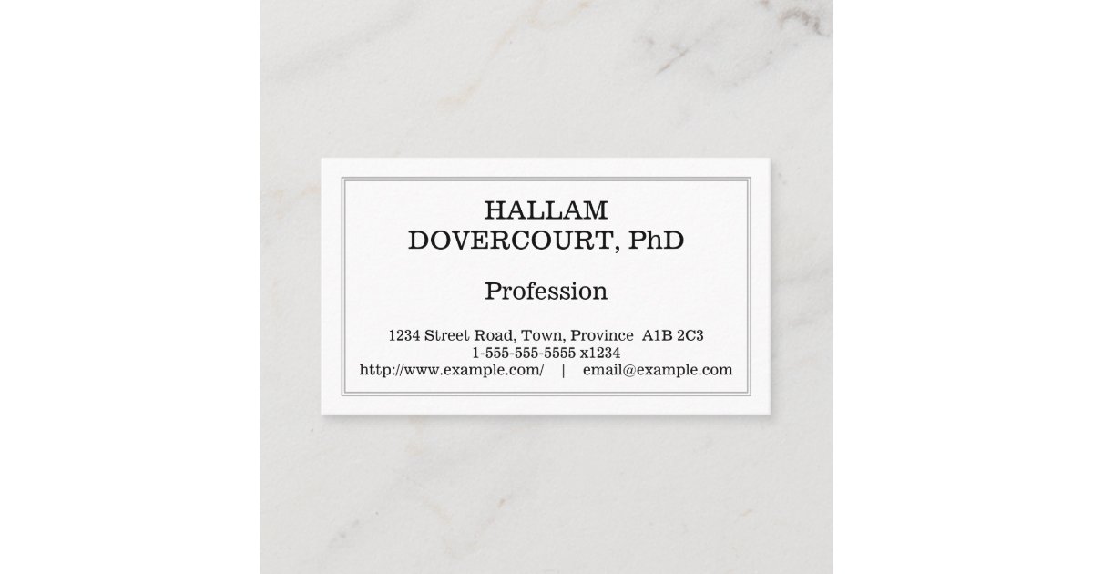 Corporate Professional Profile Card | Zazzle