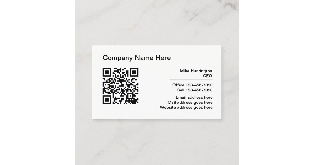 Corporate Professional QR Code Business Cards | Zazzle