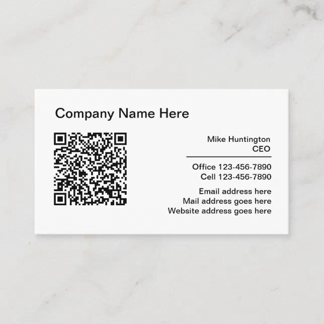 Corporate Professional QR Code Business Cards Zazzle Corporate Professional QR Code Business Cards Zazzle