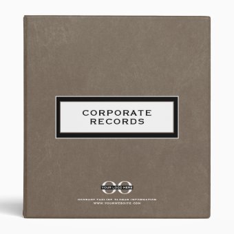 Corporate Record Book Binder | Zazzle