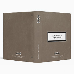 Corporate Record Book Binder | Zazzle