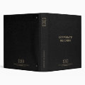 Corporate Record Book Binder Black Leather | Zazzle