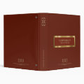 Corporate Record Book Binder Red Gold | Zazzle