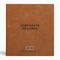 Corporate Record Book Binder Sable Leather | Zazzle