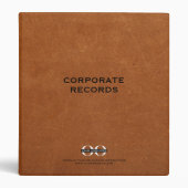 Corporate Record Book Binder Sable Leather | Zazzle